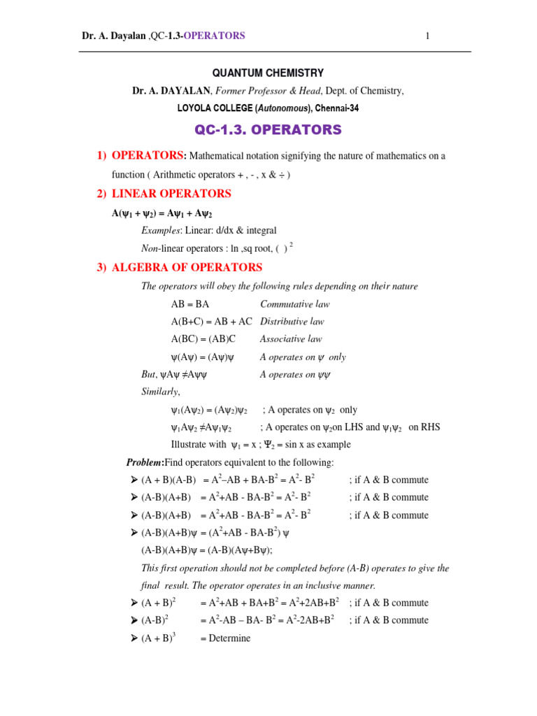 QC 1 3 Operator | PDF