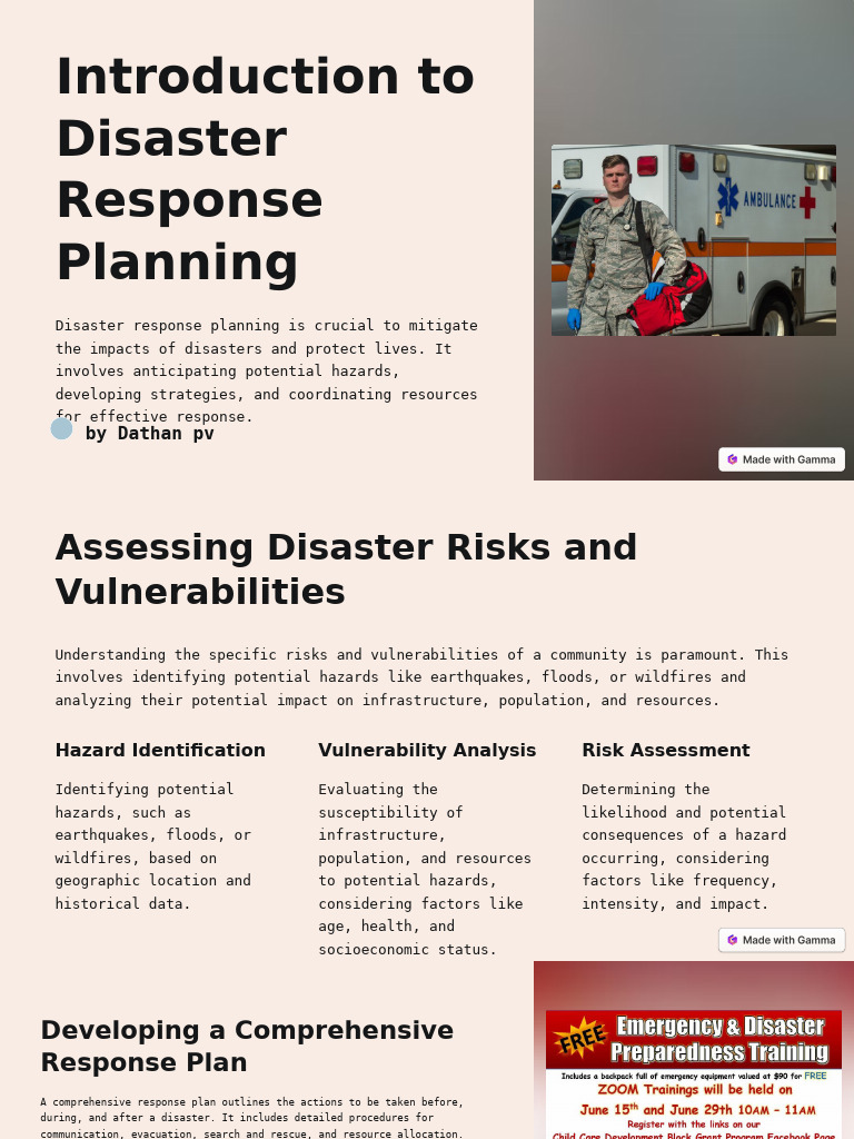 Introduction To Disaster Response Planning | PDF | Natural Disasters ...