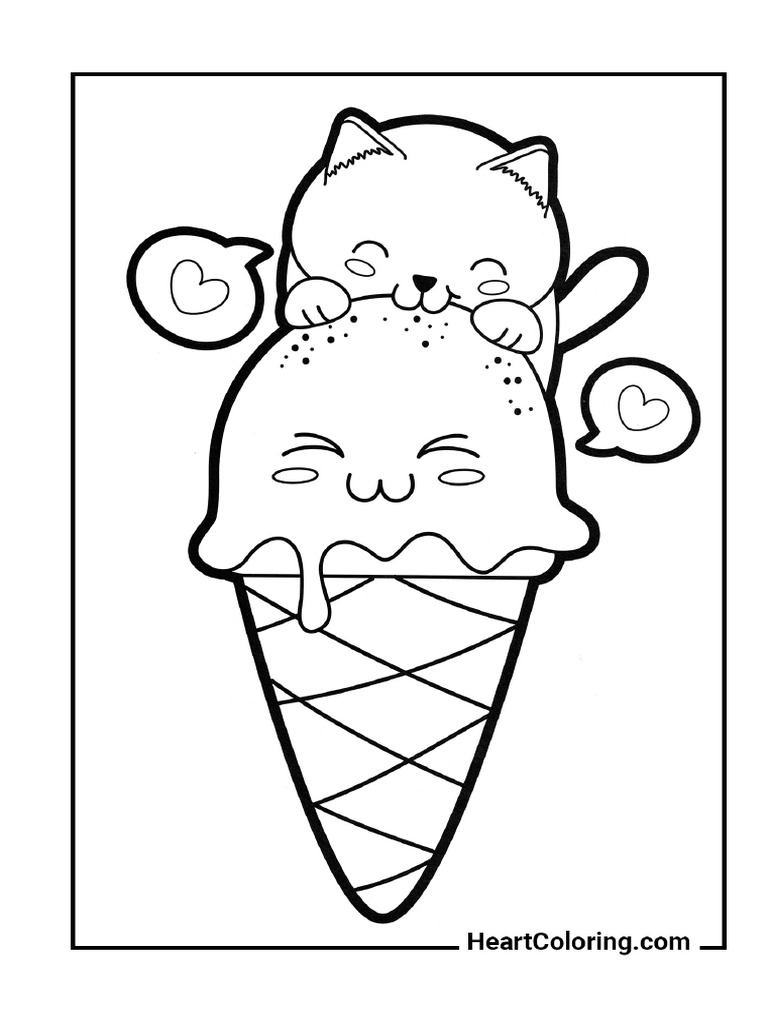 9560 1 Cute Ice Cream Coloring Pages For Girls | PDF