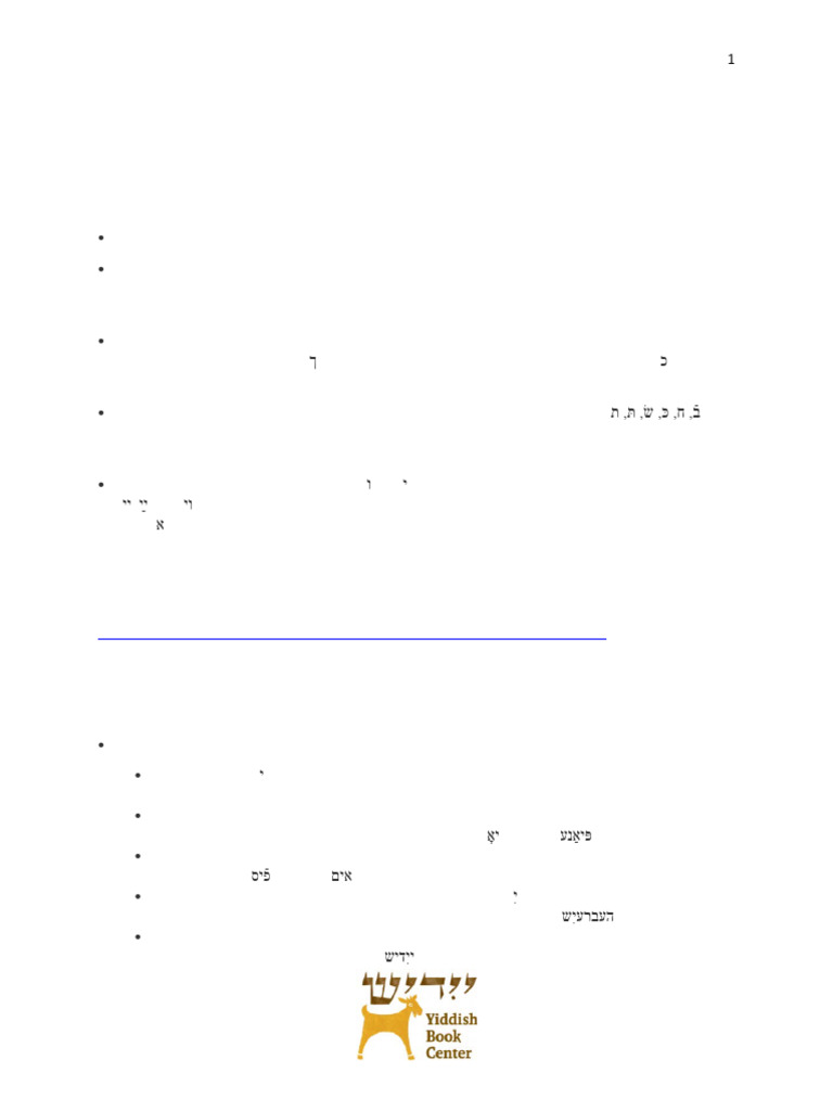 Yiddish Alphabet Notes - 0 | PDF