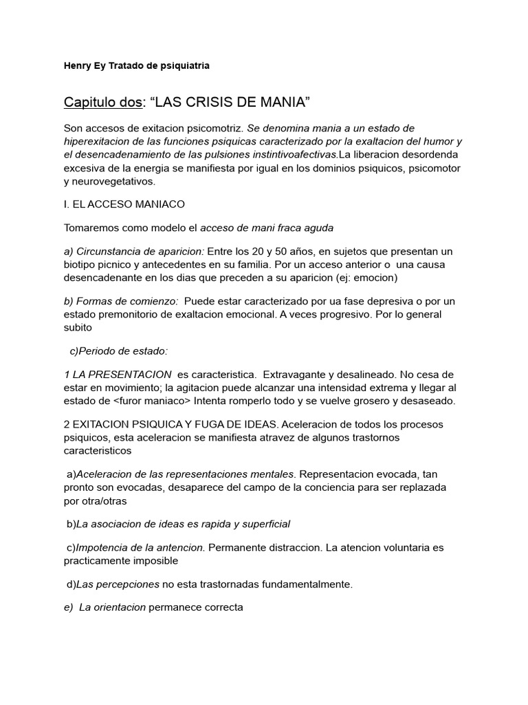 Henry Ey Tratado de Psiquiatria | PDF