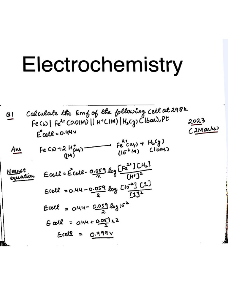 Electrochemistry | PDF