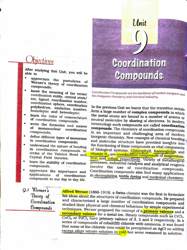Coordination Compounds | PDF