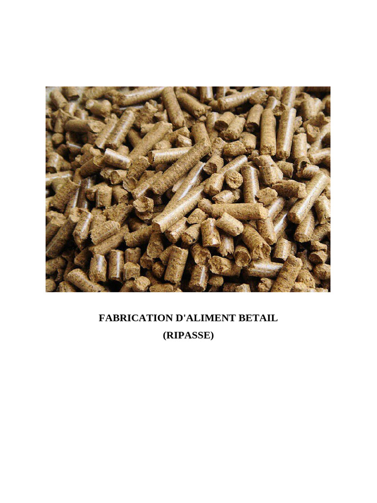 Projet Aliment Betail | PDF | Céréale | Alimentation animale