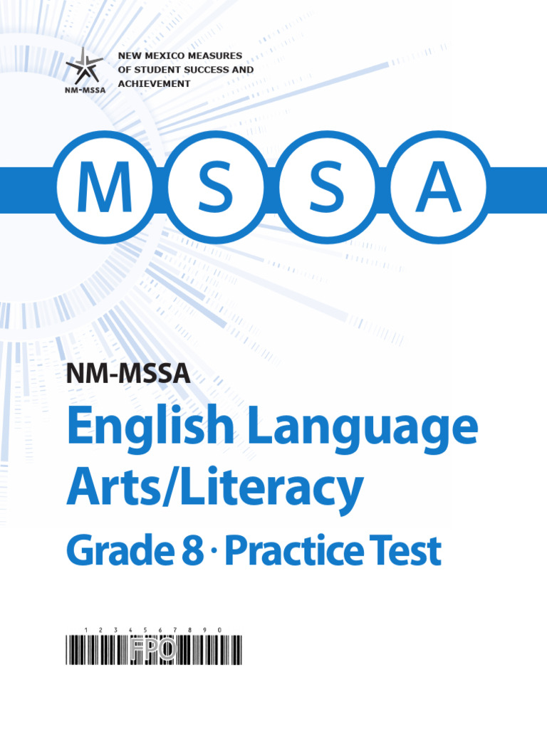 NM MSSA ELA GR8 PracticeTest English | PDF