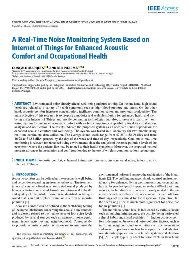 A Real-Time Noise Monitoring System Based On Internet of Things For ...