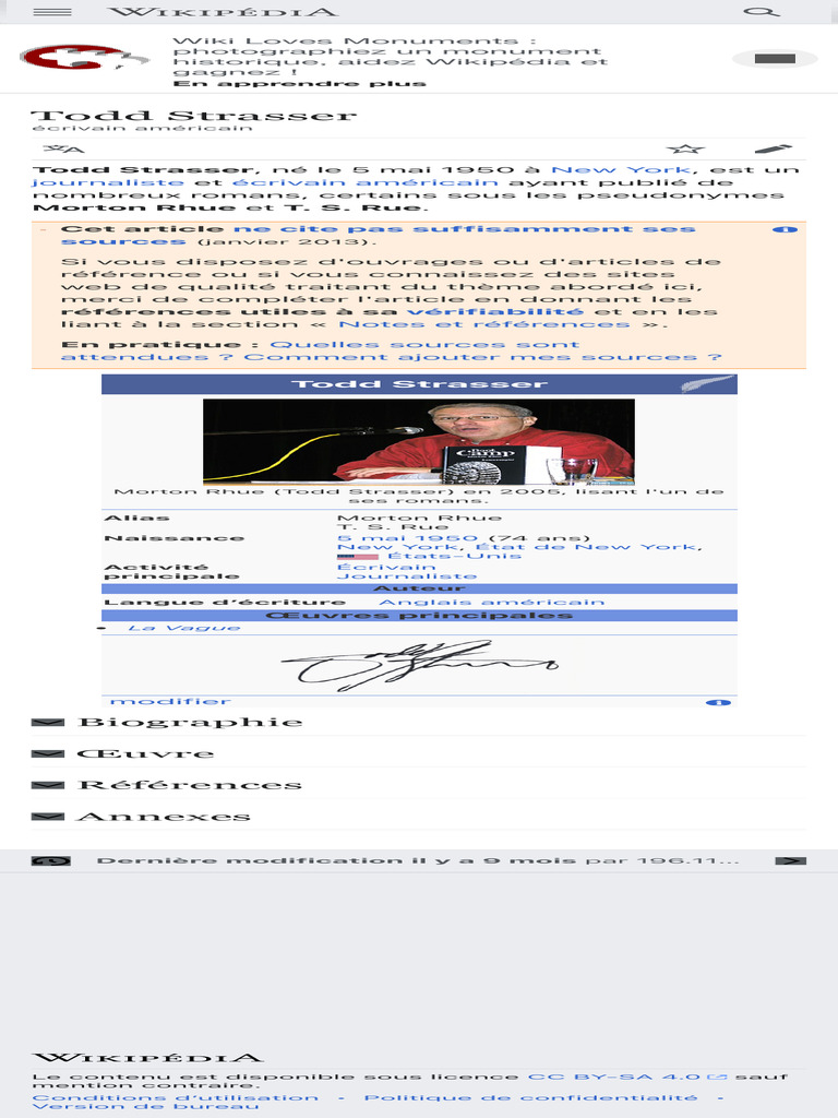 Todd Strasser - Wikipédia | PDF
