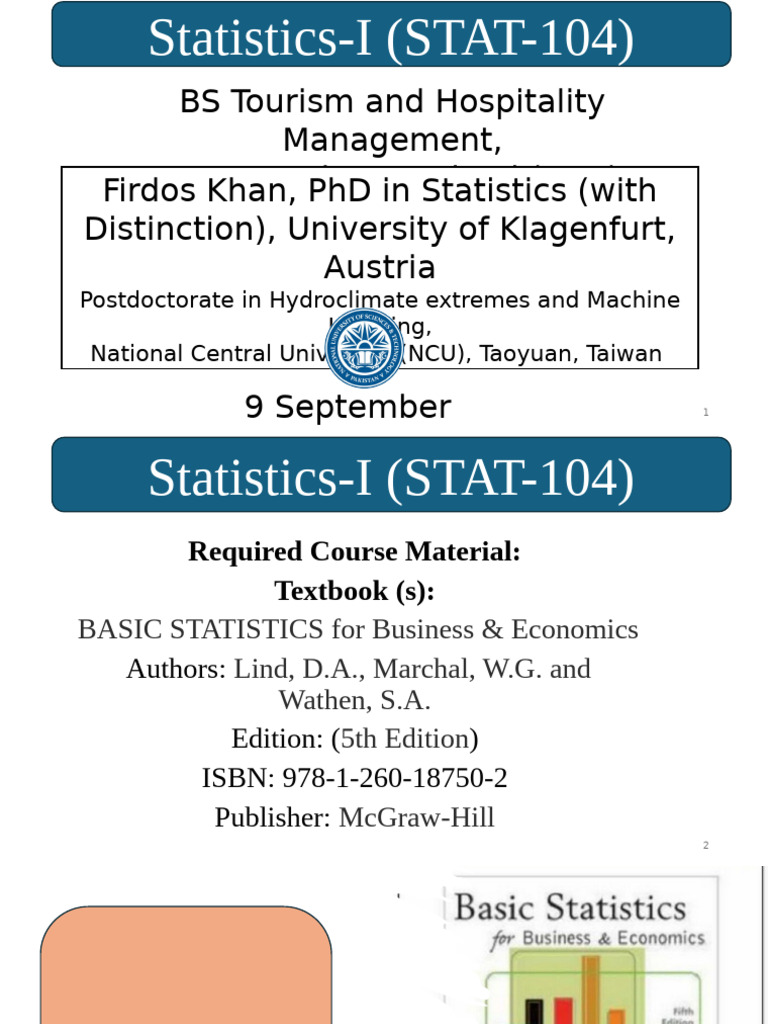 Week 01 Stat 104 Nbs | PDF