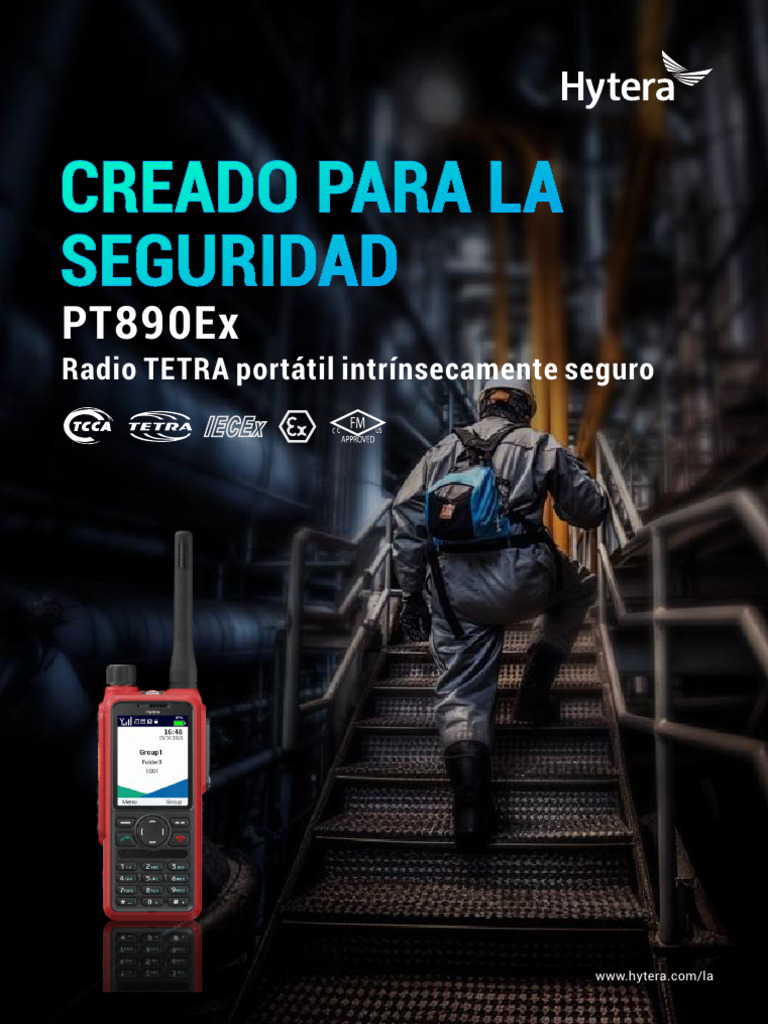 ES PT890Ex Intrinsically Safe TETRA Portable Radio Brochure V20231205 | PDF