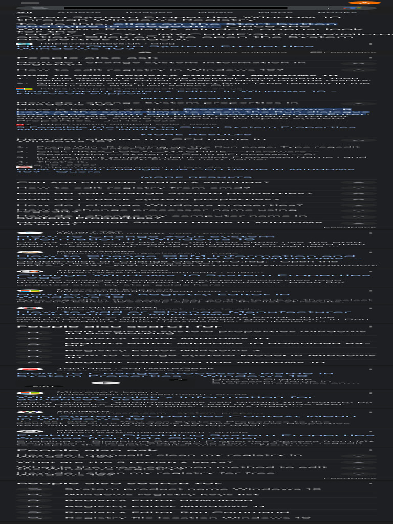 Edit Registry System Properties Windows 10 - Goog | PDF | Windows ...