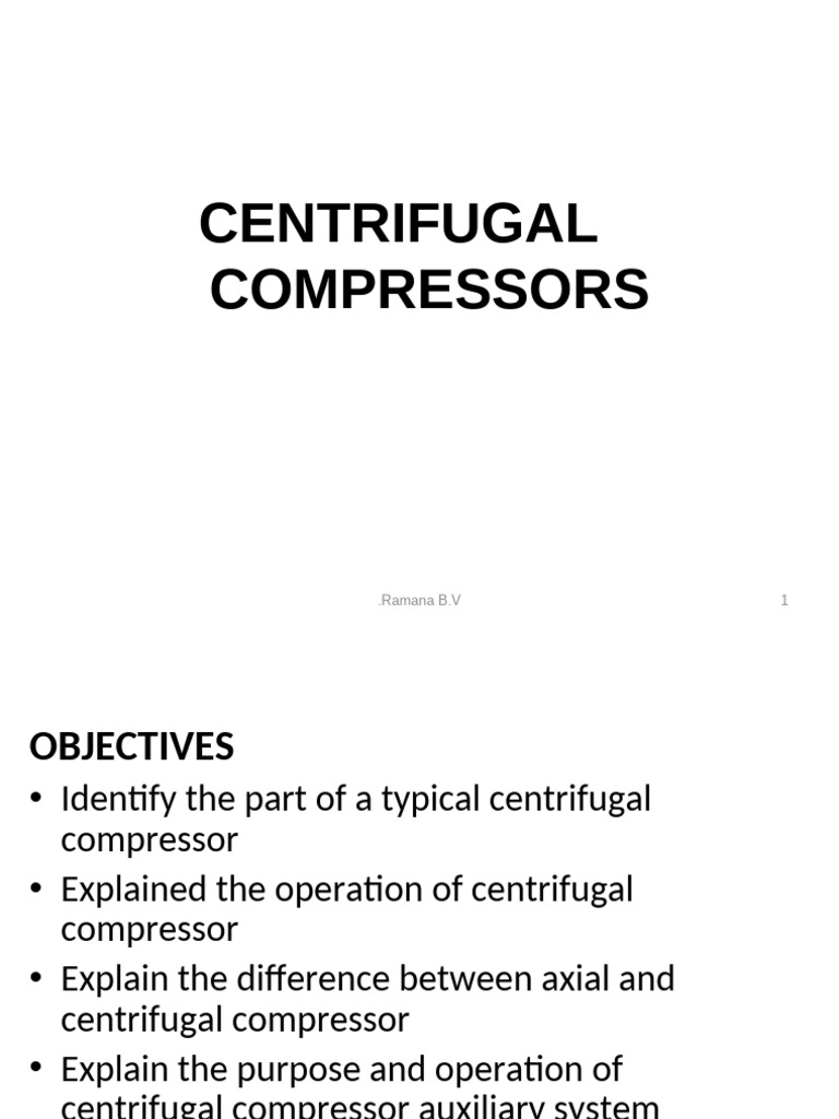 Centrifugal Compressor Overview | PDF | Bearing (Mechanical) | Pump