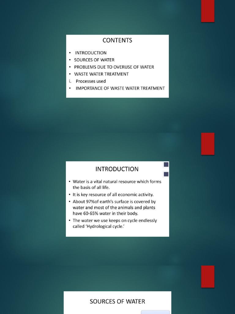 Introduction to Water Supply and Waste Water Management | PDF