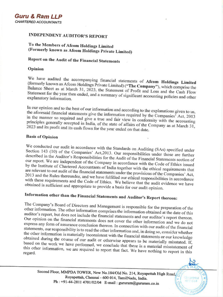 Annual Report and FS FY 23 | PDF