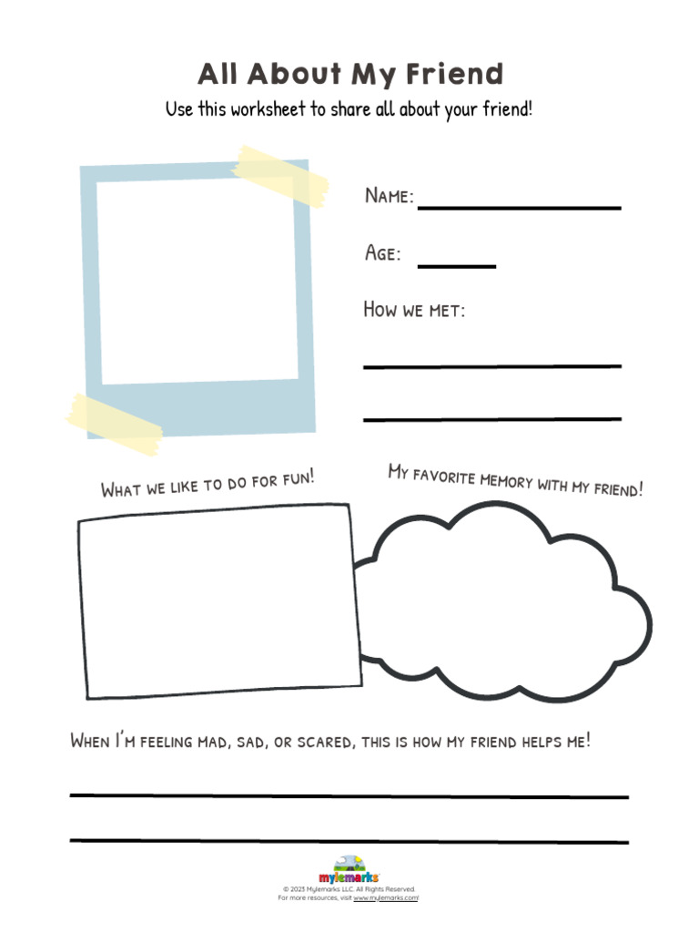 All About My Friend Mylemarks LLC | PDF