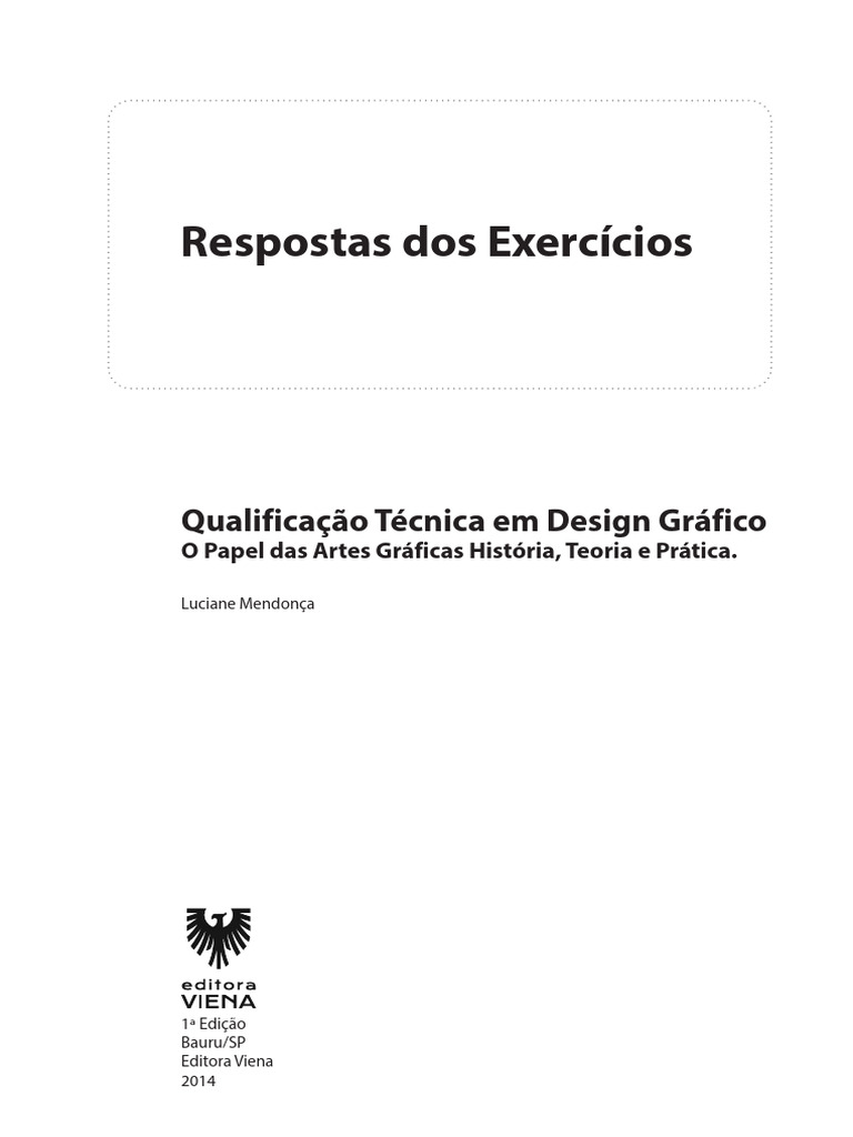 Respostas dos Exercícios - Design Grafico | PDF