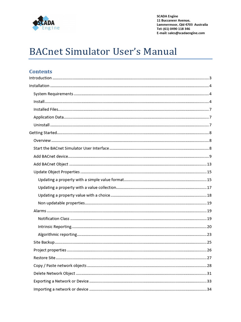 BACnet Device Simulator User Guide | PDF