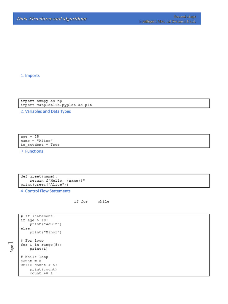 1 - Introduction of Data Structures and Algorithms | PDF