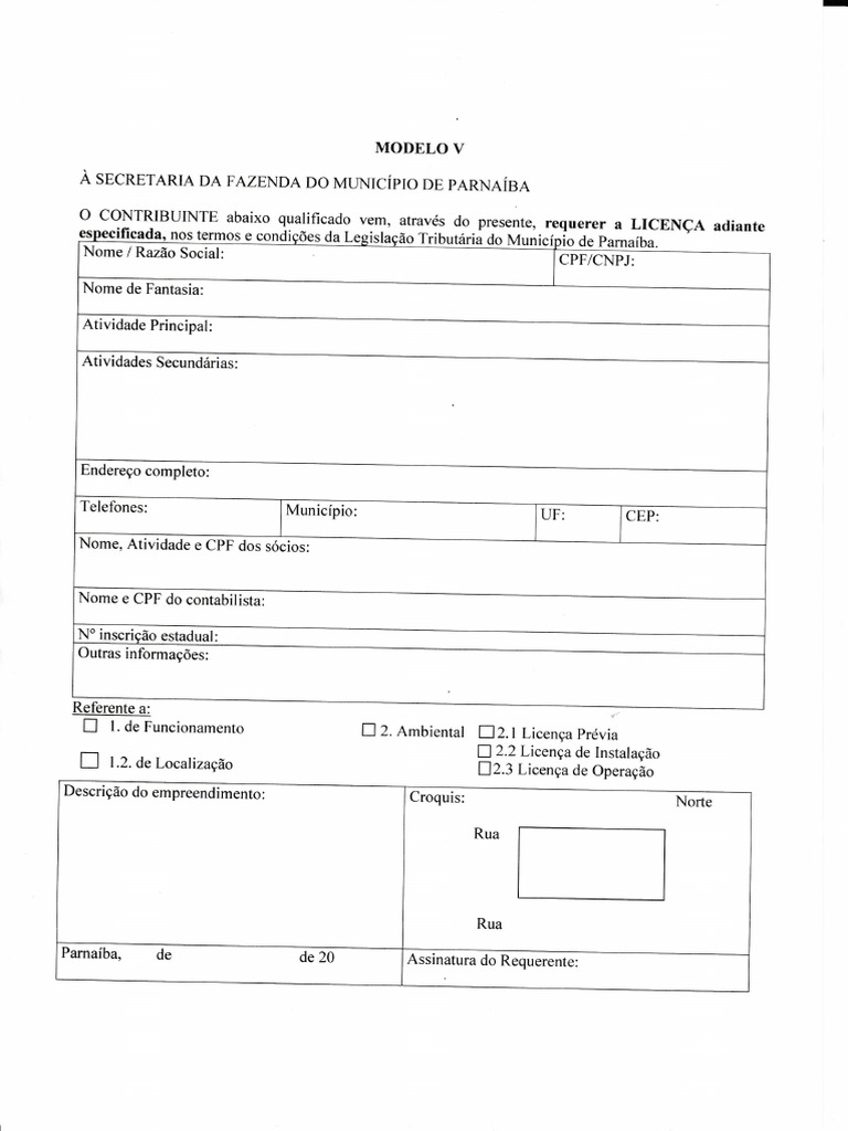 Formulario de Alvará | PDF