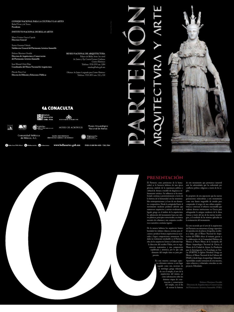 Folleto Partenon | PDF | Atenea | Arte
