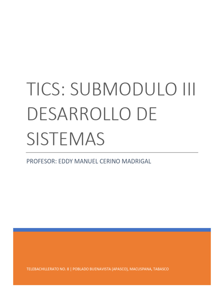 Encuadre Tics Submodulo III - Desarrollo de Software | PDF | Software | Ingeniería de software