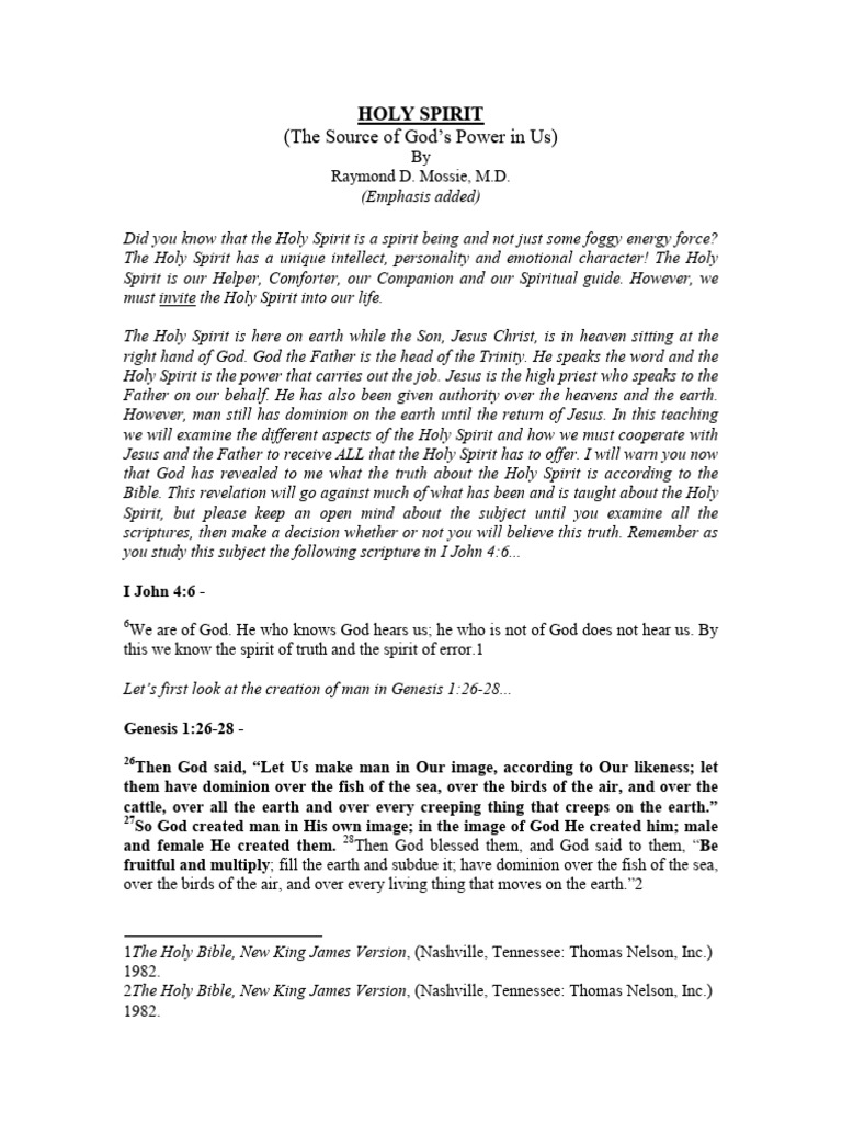 Holy Spirit | PDF | Jesus | Religion & Spirituality