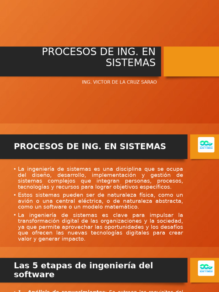 Procesos de Ingenieria en Sistemas | PDF | Lenguaje de modelado unificado | Software
