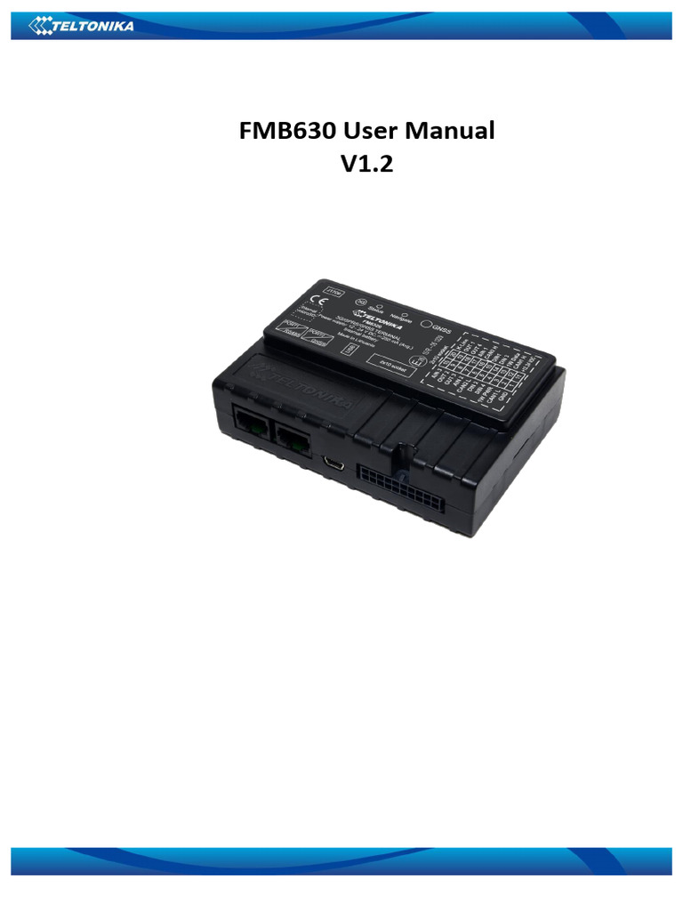 Fmb63 User Manual v1-2 | PDF