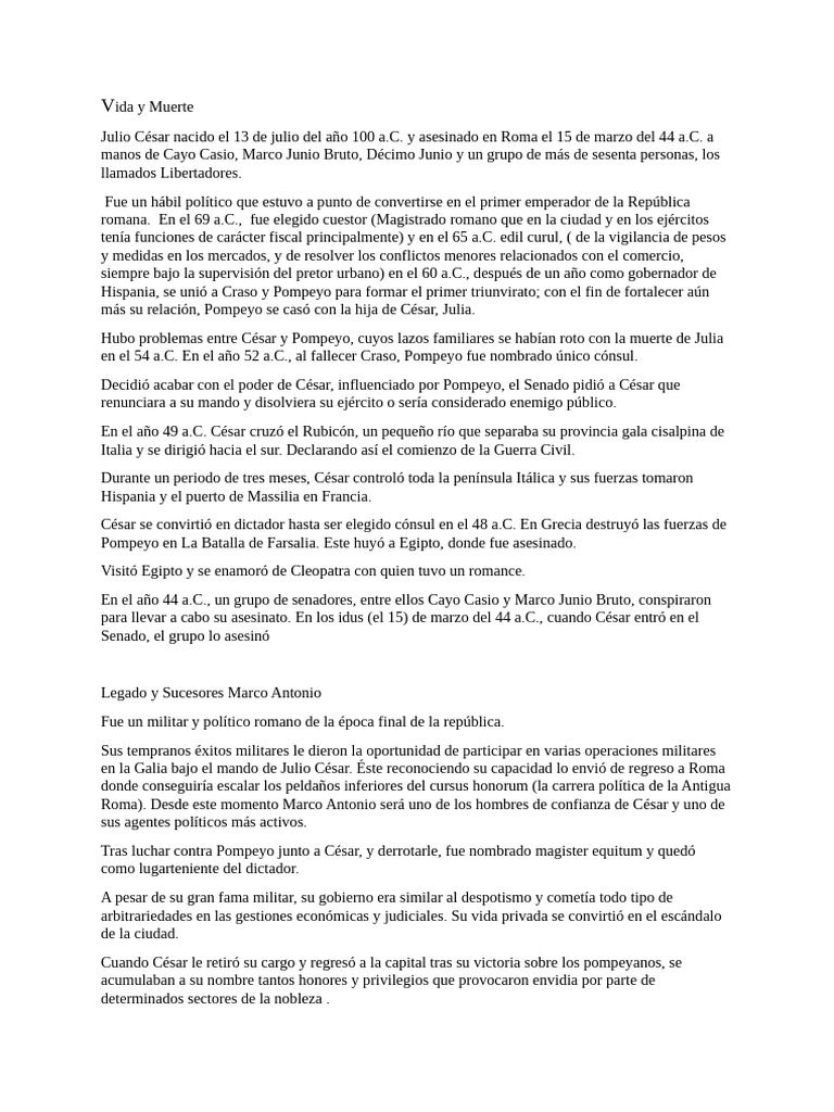 Vida y Muerte de J | PDF
