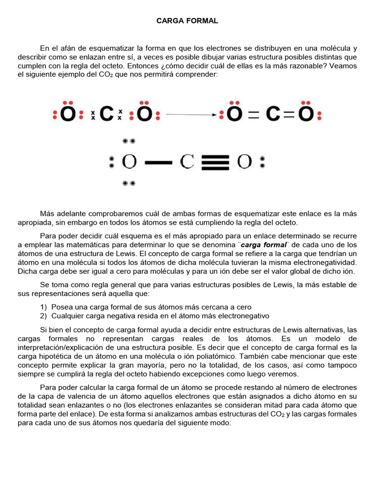 Carga Formal y Resonancia | PDF