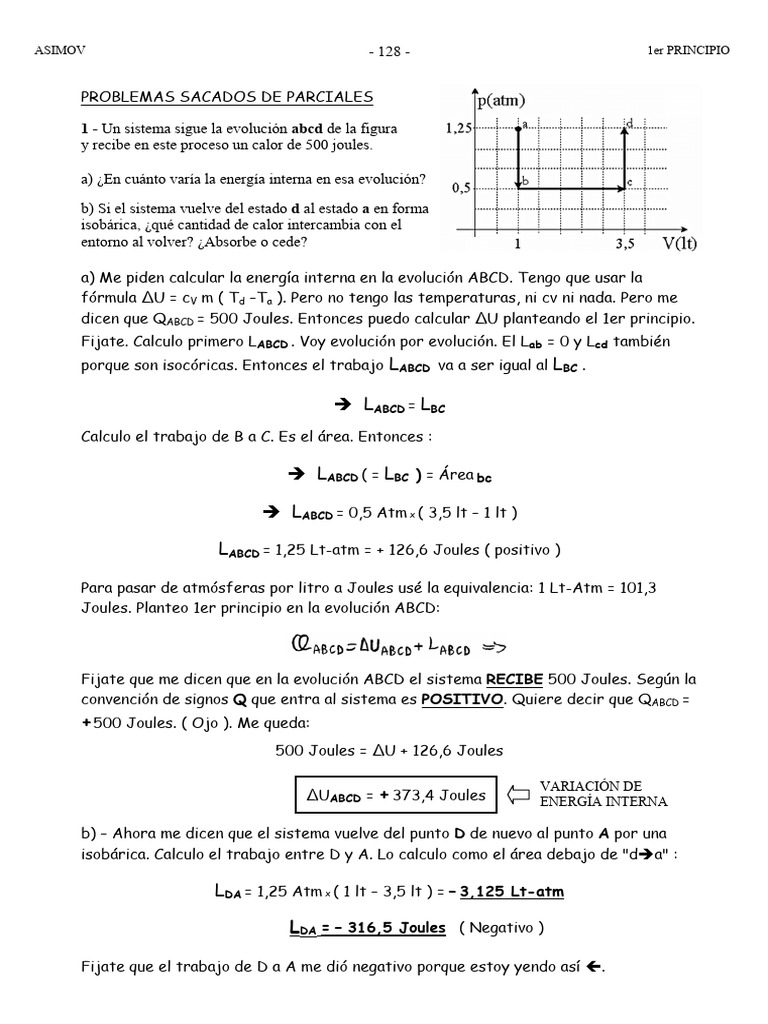 Ejercicios de 1ppio Termo - Evol. y Ciclos | PDF