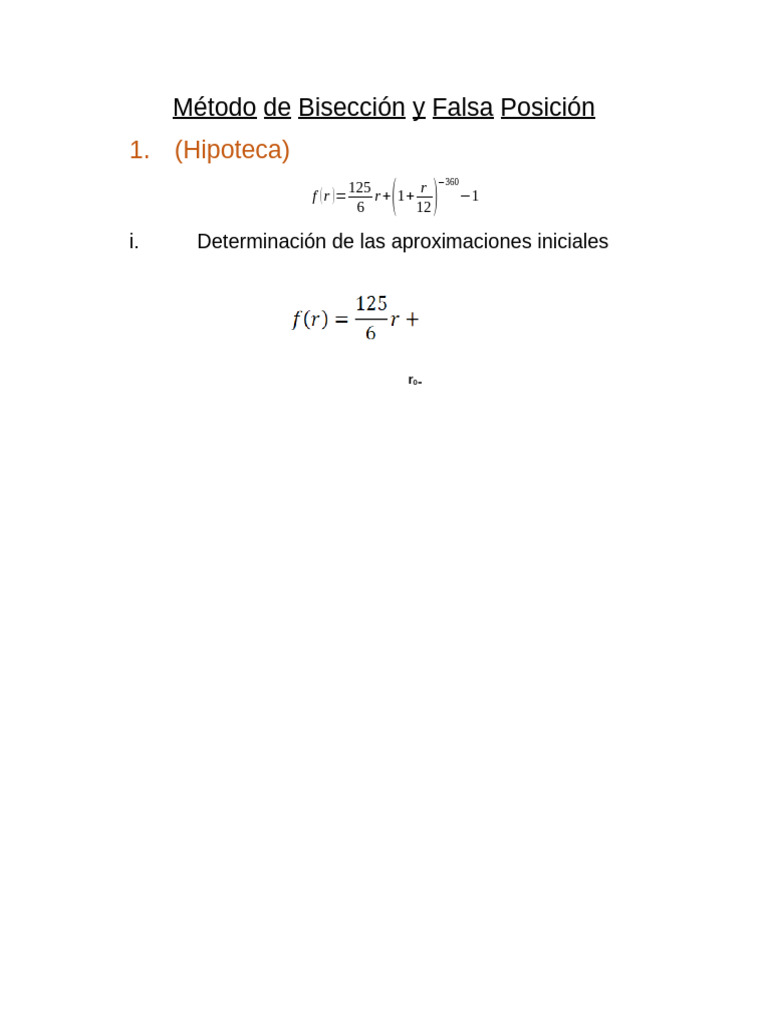 Método de Bisección y Falsa Posición | PDF