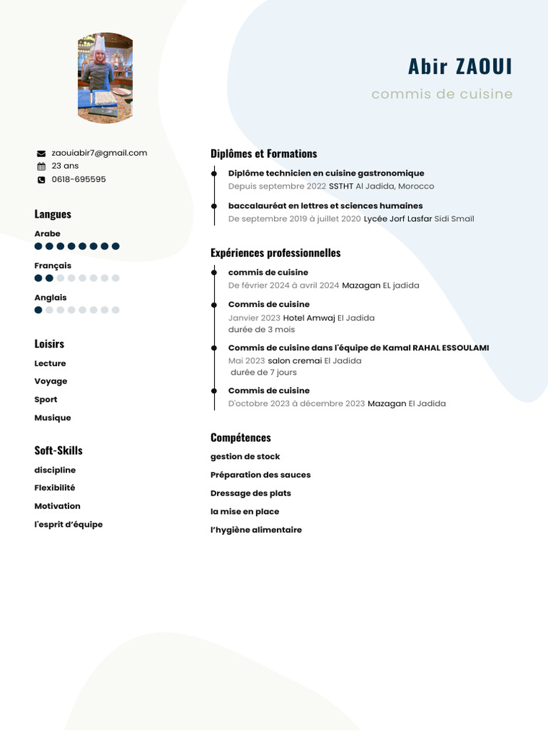 CV 2024-04-09 Abir ZAOUI | PDF