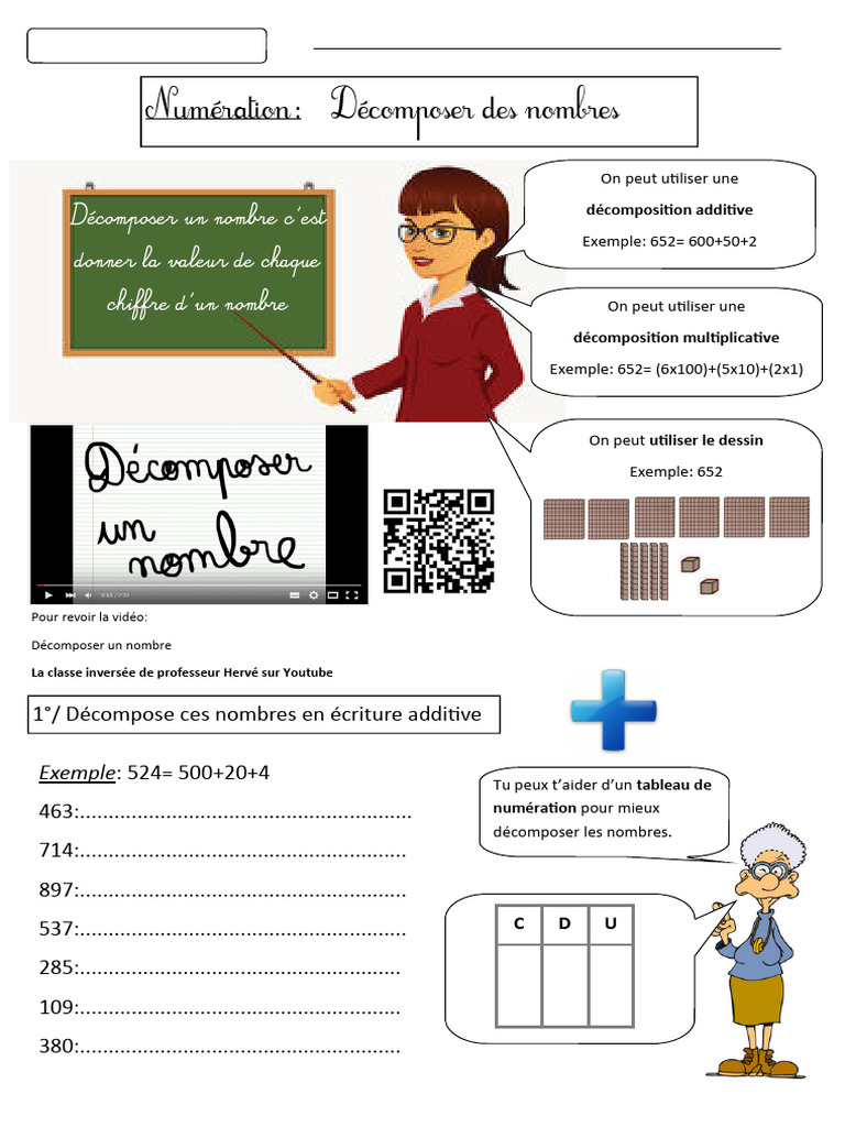Décomposer Des Nombres CE2 | PDF