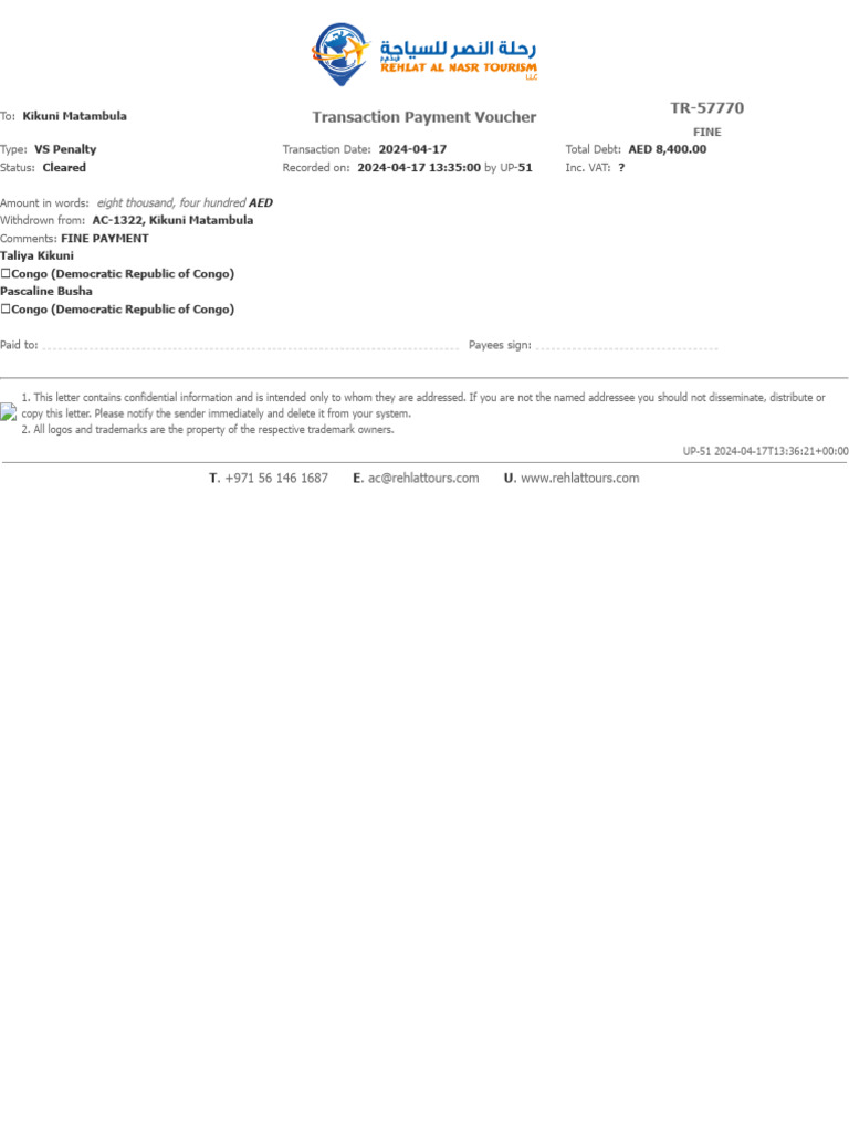 TR-57770 Payment Voucher - HTML | PDF