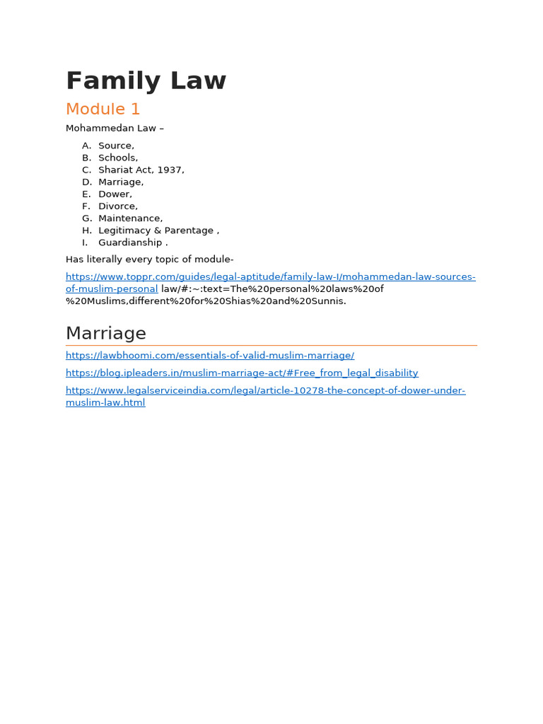 Aarya Family Law 1 | PDF
