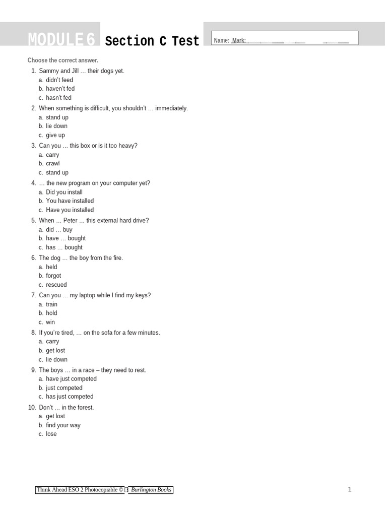 03ThinkAhead2 Mod6 SecC | PDF