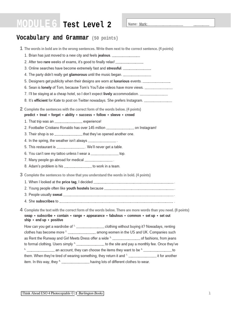 05ThinkAhead4 Mod6 TL2 | PDF