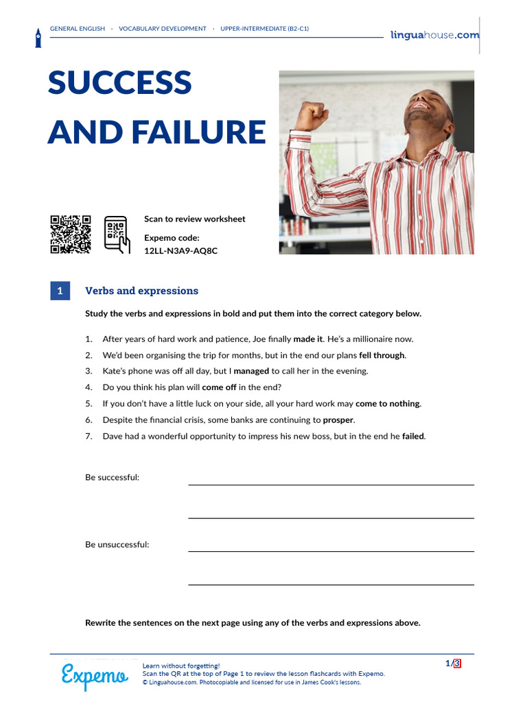 Success and Failure British English Teacher | PDF