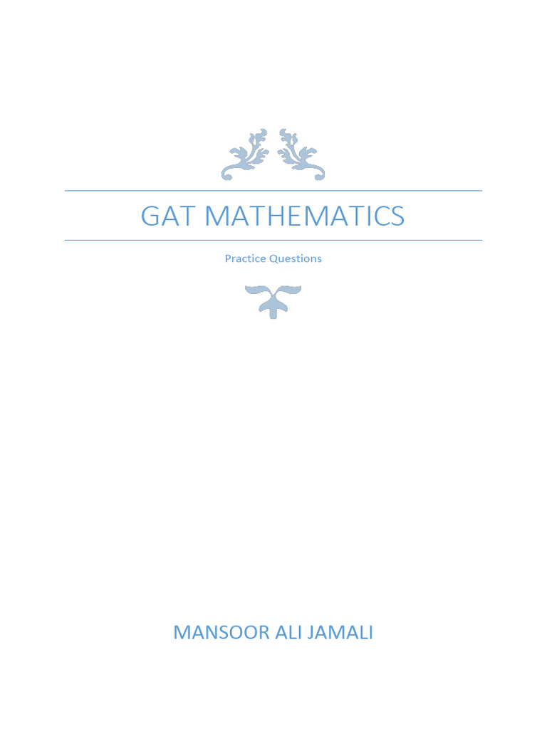 Gat Mathematics Practice Questions | PDF