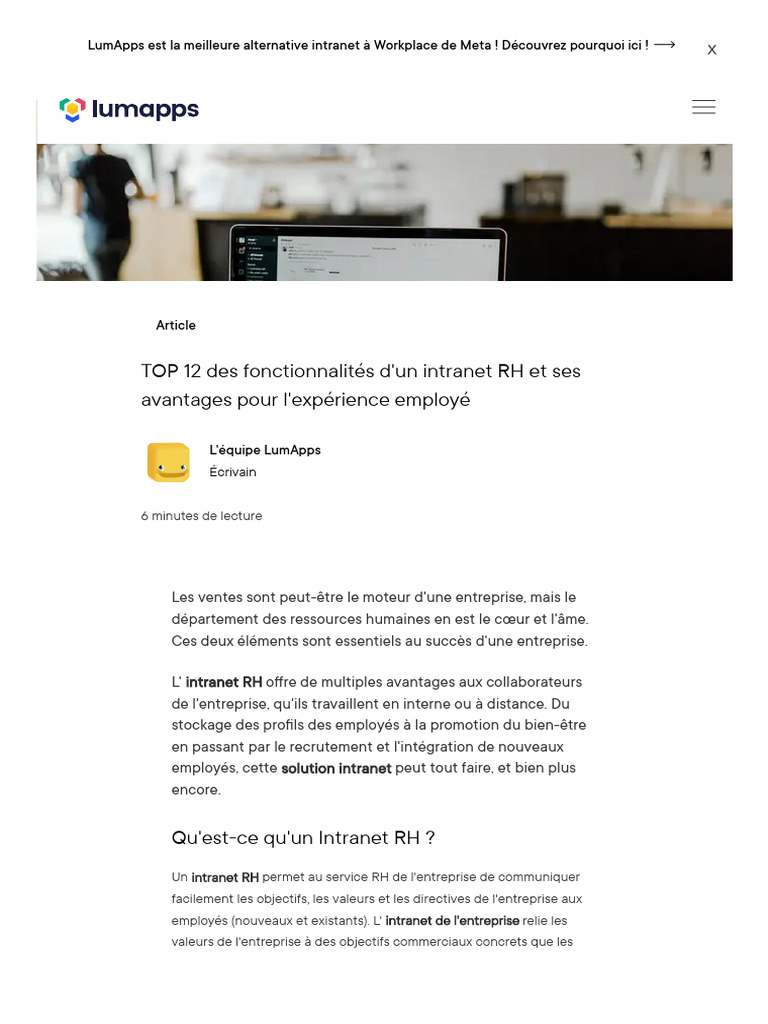 Intranet RH - TOP 12 Des Fonctionnalités Et Leurs Avantages Pour Les ...