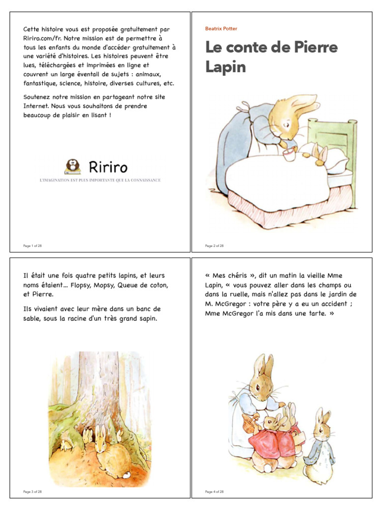 Le Conte de Pierre Lapin Print - CompressPdf | PDF