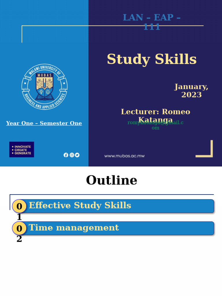 EAP 1 - Presentation 4 - Time Management | PDF | Study Skills | Time ...