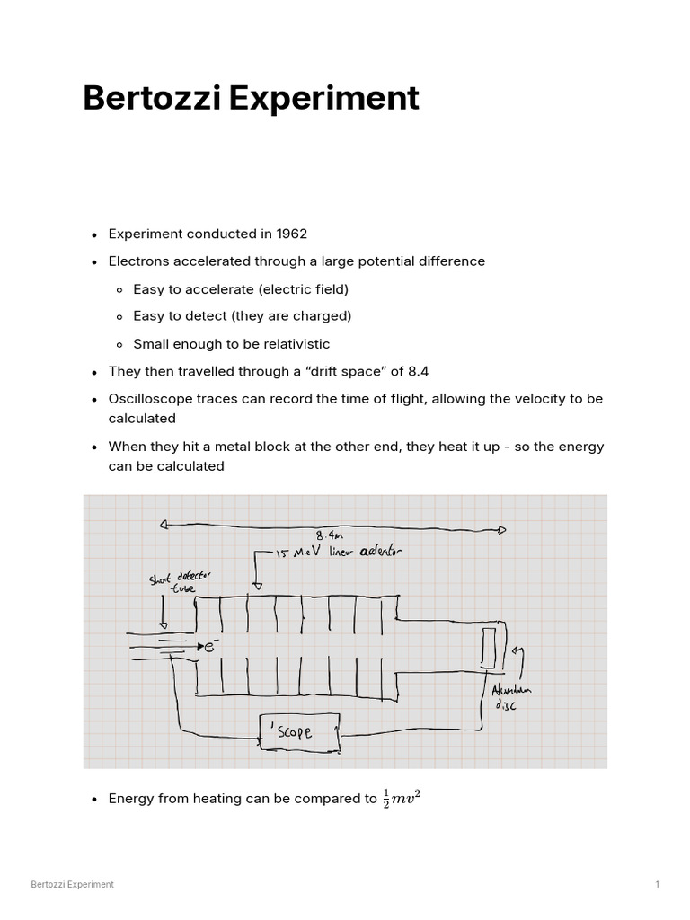 Bertozzi Experiment | PDF