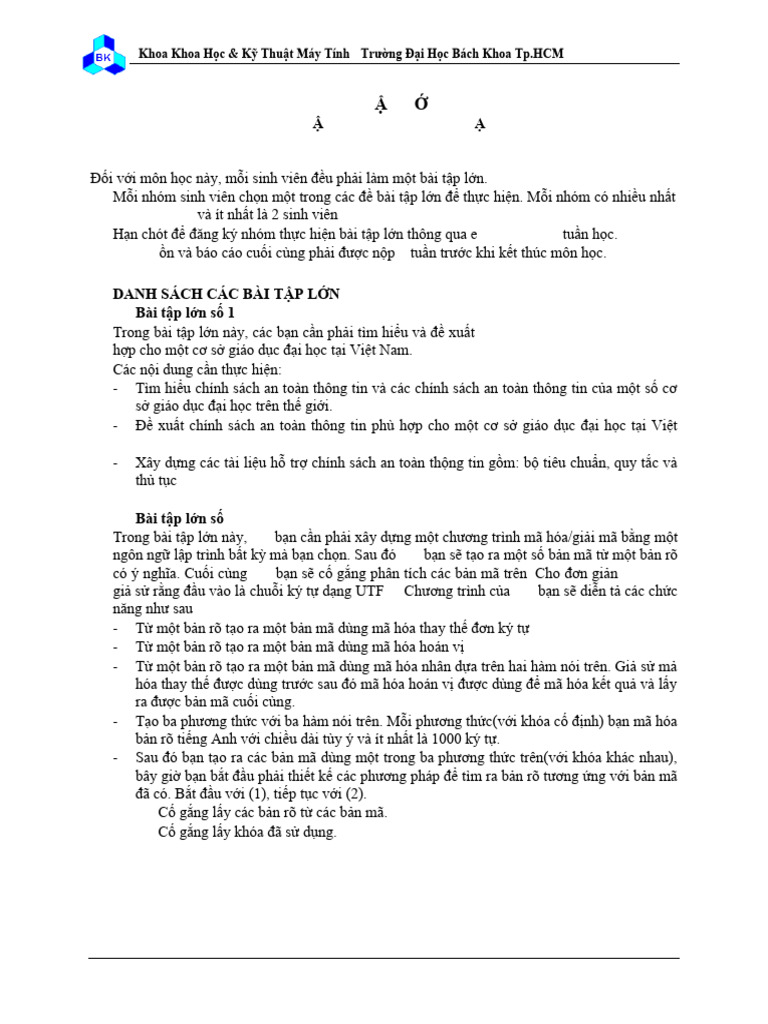 Bai Tap Lon H241 | PDF