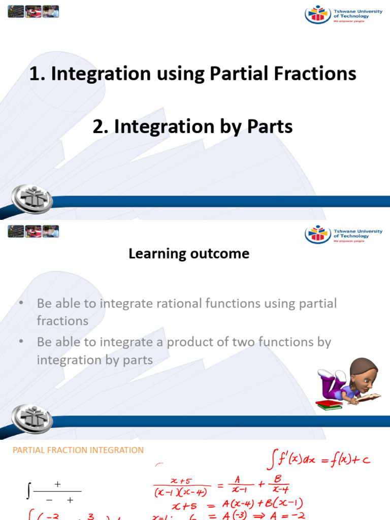 Integration PartialFractionsAndByParts | PDF