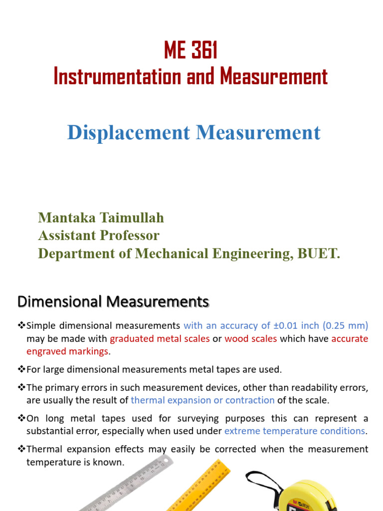 1. Displacement Measurement | PDF