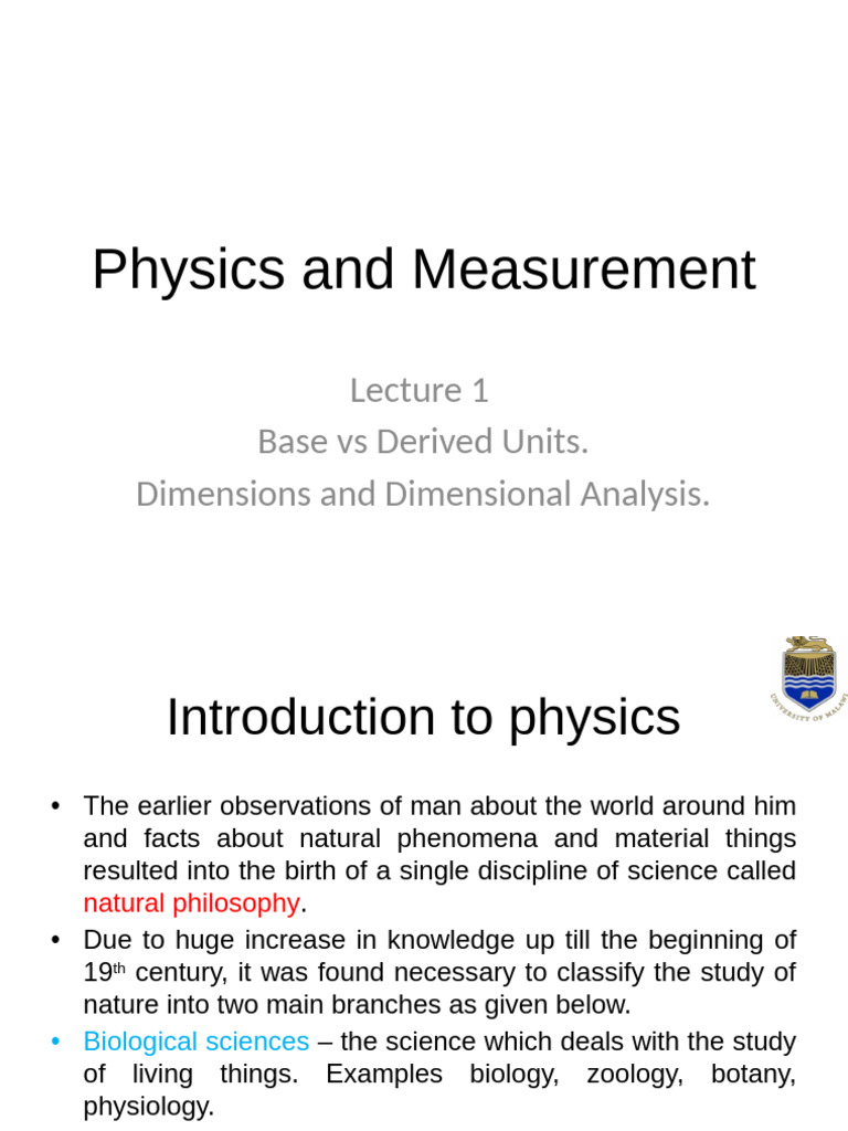 LECTURE 101- Measurements | PDF