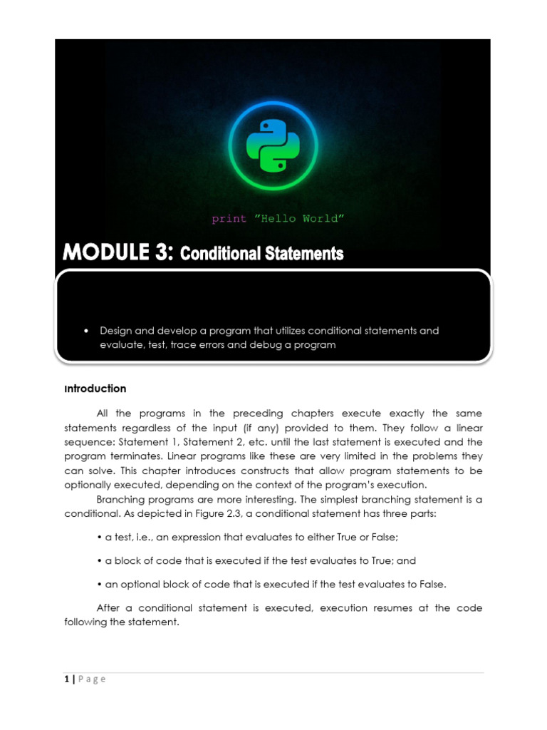 Prog 1 Module 3 | PDF