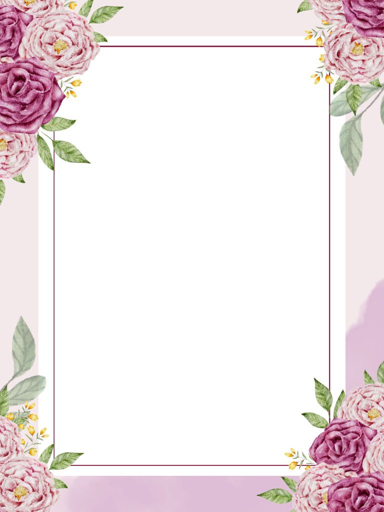Pink Illustrative Page Border | PDF