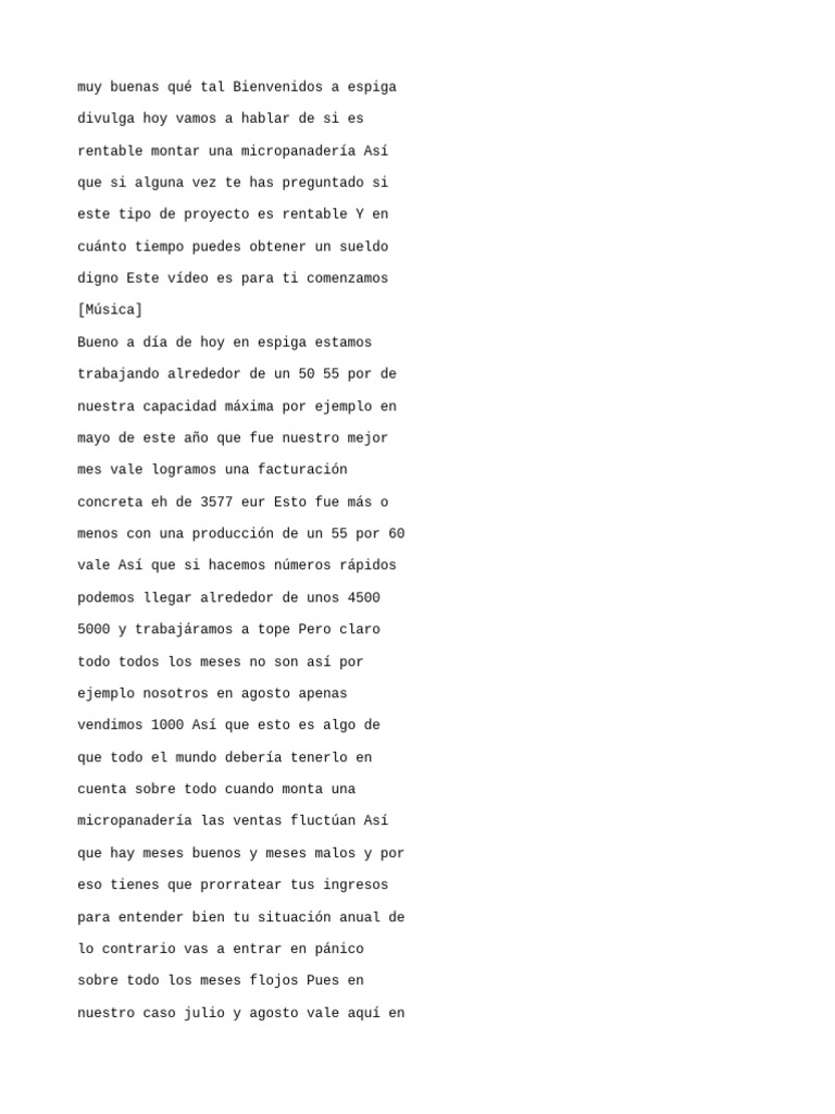 (Spanish (Auto-Generated) ) ¿Es RENTABLE Una MICROPANADERÍA - ? Lo Que ...